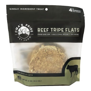 Oma's Pride Freeze Dried Beef Tripe Flats 4oz – Natural Pet Center