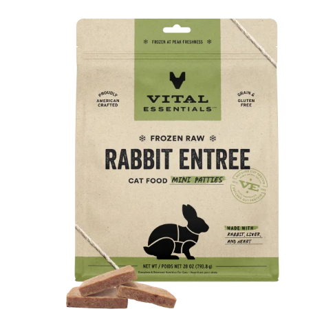 Vital Essentials Cat Raw Mini Patties Rabbit 28oz — Natural Pet Center
