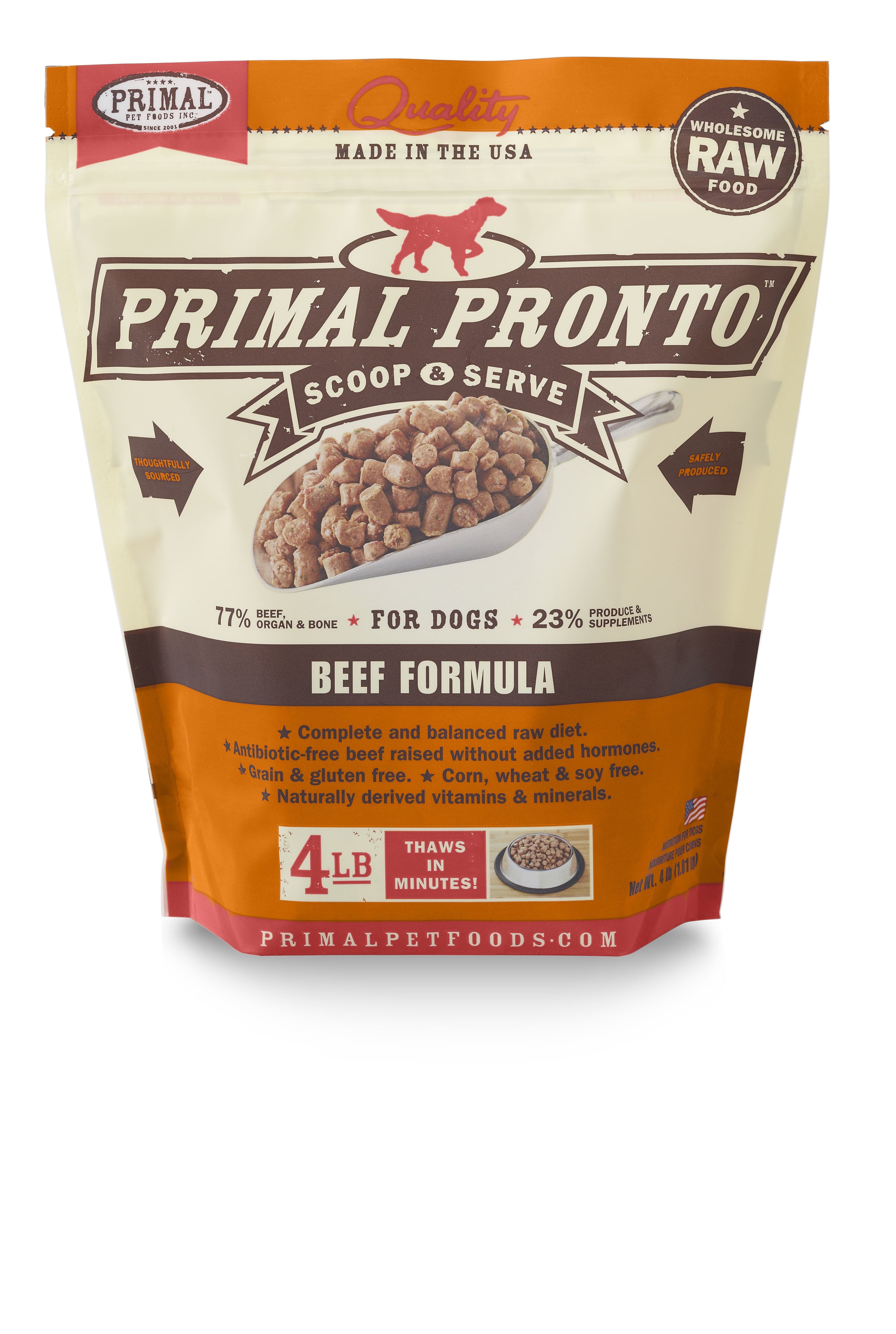 Primal Dog Raw Pronto Beef – Natural Pet Center